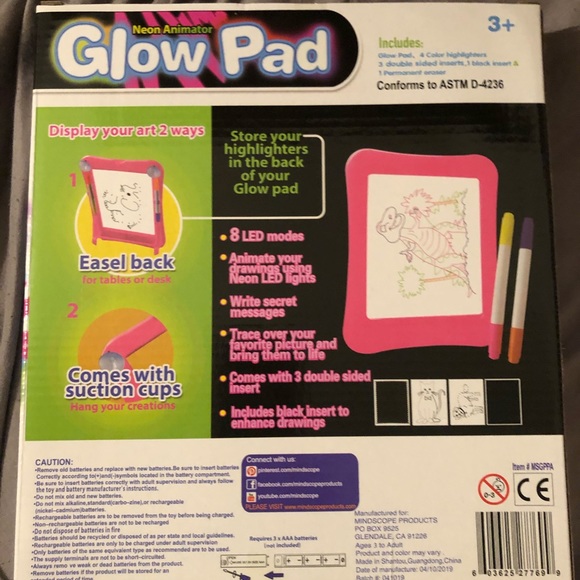 Other | One Neon Led Glow Pad Wmarkers | Poshmark